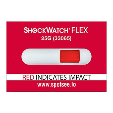 Shockwatch SpotSee‚Ñ¢ ShockWatch¬Æ Flex Single Tube Impact Indicators, 25G Range, 100/Box 33065 ...